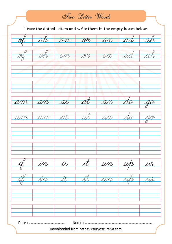 Product Surya s Cursive Writing Kit SuryasCursive