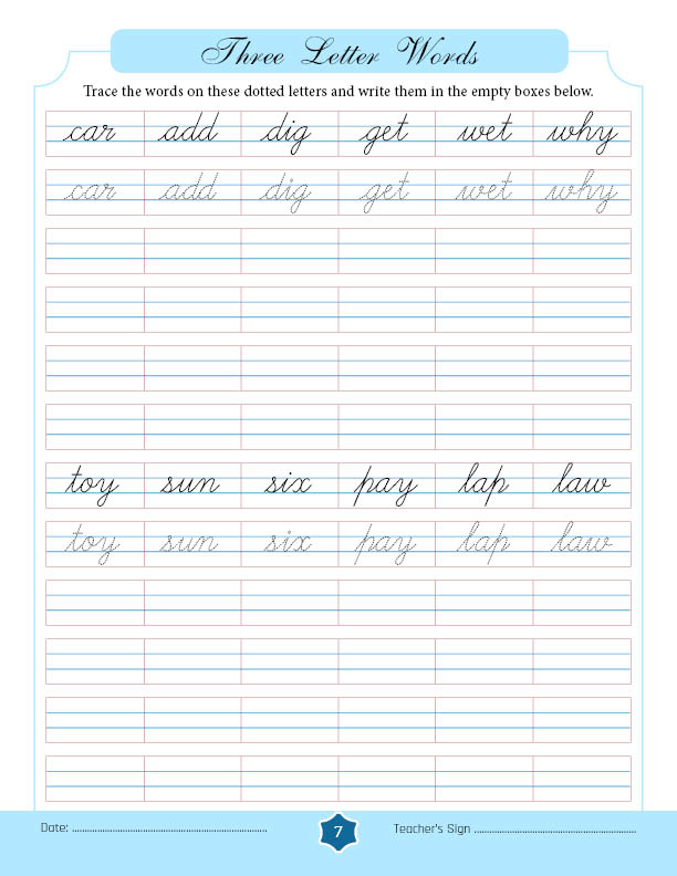 Three Letter Words In Cursive SuryasCursive