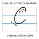 Capital Letter C in Cursive - SuryasCursive.com