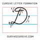 Capital Letter D in Cursive - SuryasCursive.com