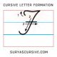 Capital Letter F in Cursive - SuryasCursive.com