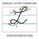 Capital Letter L in Cursive - SuryasCursive.com