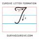 Capital Letter T in Cursive - SuryasCursive.com
