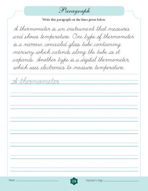Free 15-day Cursive Writing Course → Writing Paragraphs on 2-lined ...