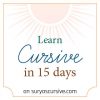 Free 15-day Cursive Writing Course - SuryasCursive.com
