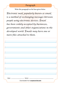 Email Passage in Lucida Writing (2-Lined Worksheet PDF) - SuryasCursive.com